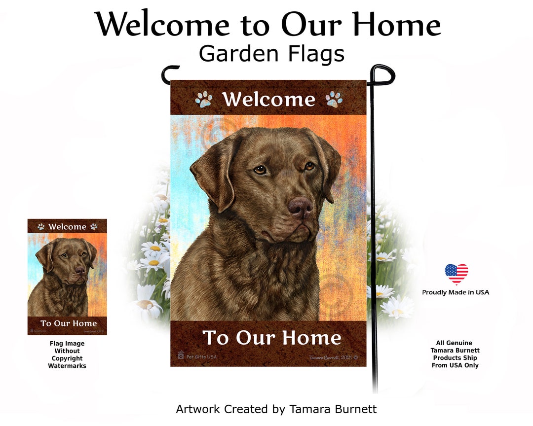 Chesapeake Bay Retriever Brown - Welcome to Our Home Flag (can Be ...