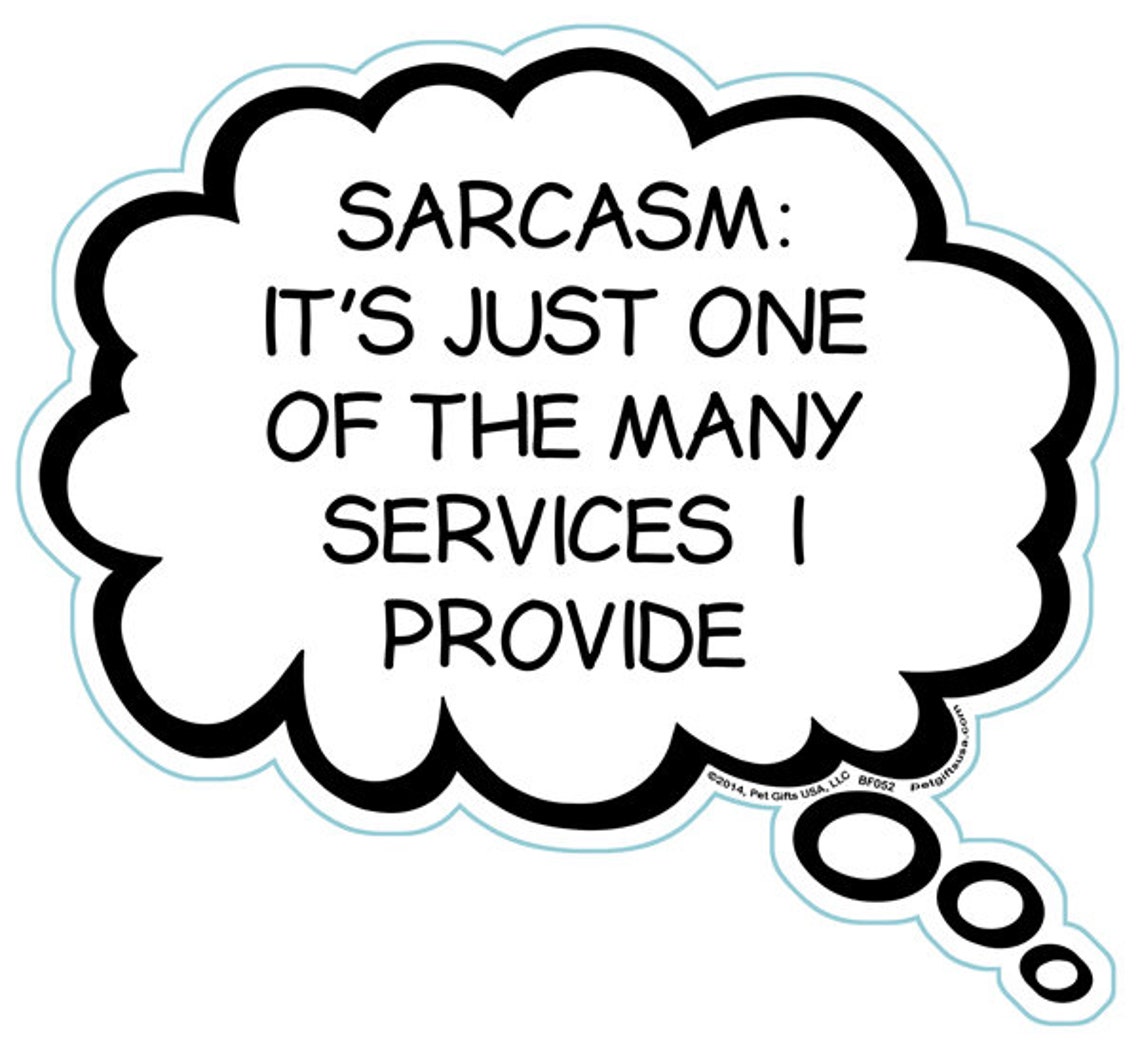 Sarcasm: It's Just One of the Many Services I Provide - Etsy