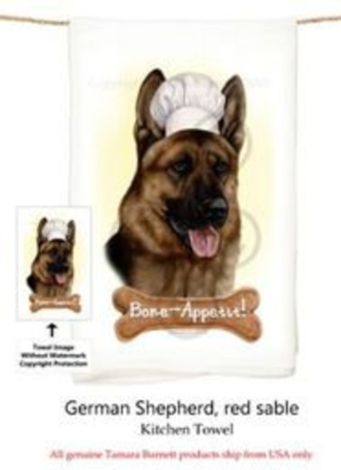 German Shepherd Sable White Flour Sack Kitchen Towel - Etsy