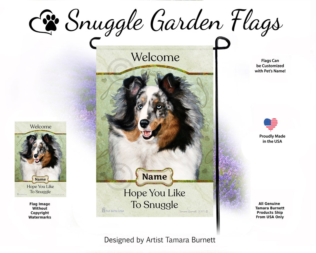 Sheltie Blue Merle - I Hope You Like to Snuggle Garden Flag - Etsy