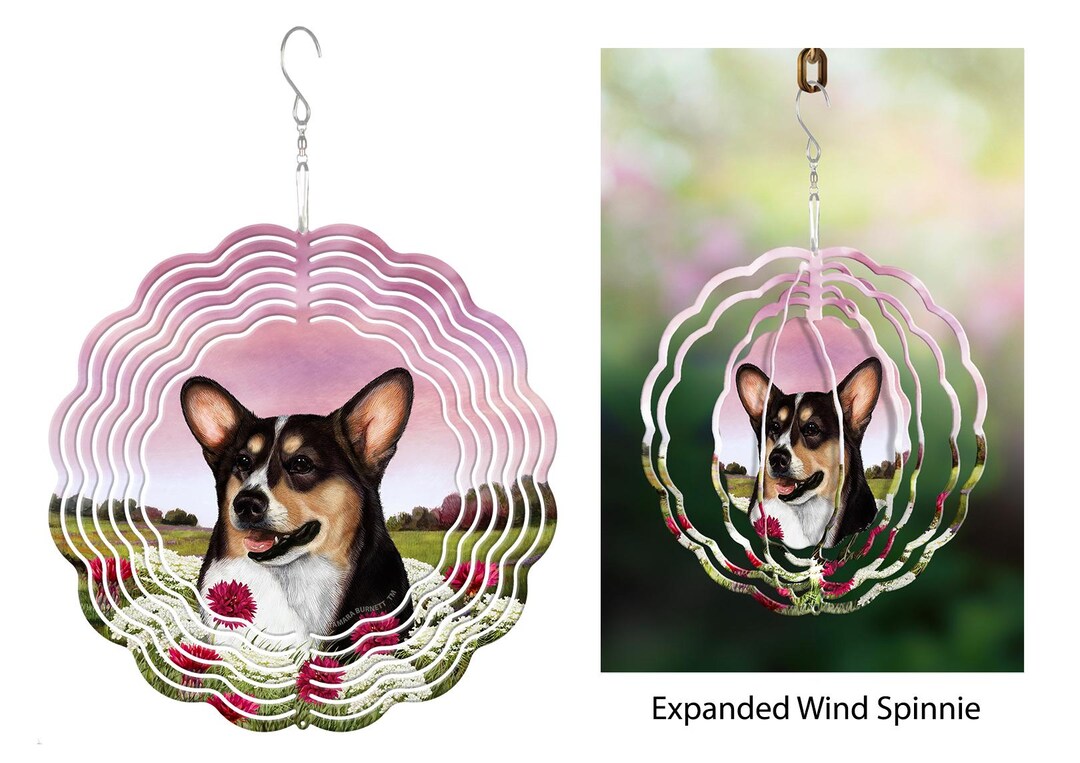 Corgi (pembroke Tricolor) - Wind Spinner - Etsy