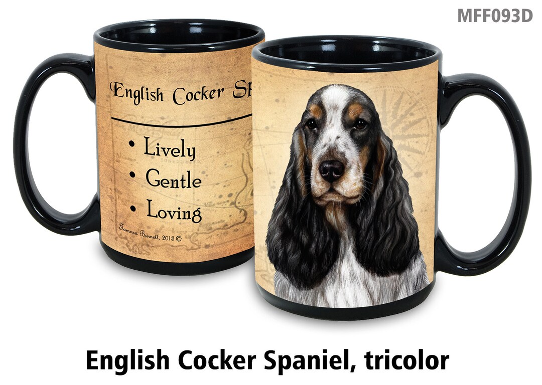 English Cocker Spaniel Tri Color 15 Oz Coffee Mug - My Faithful Friend ...