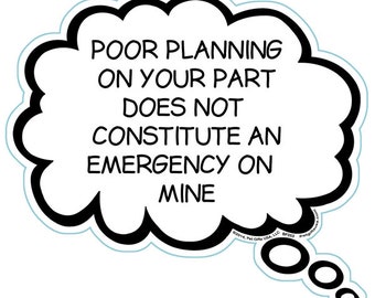 Poor Planning - Etsy