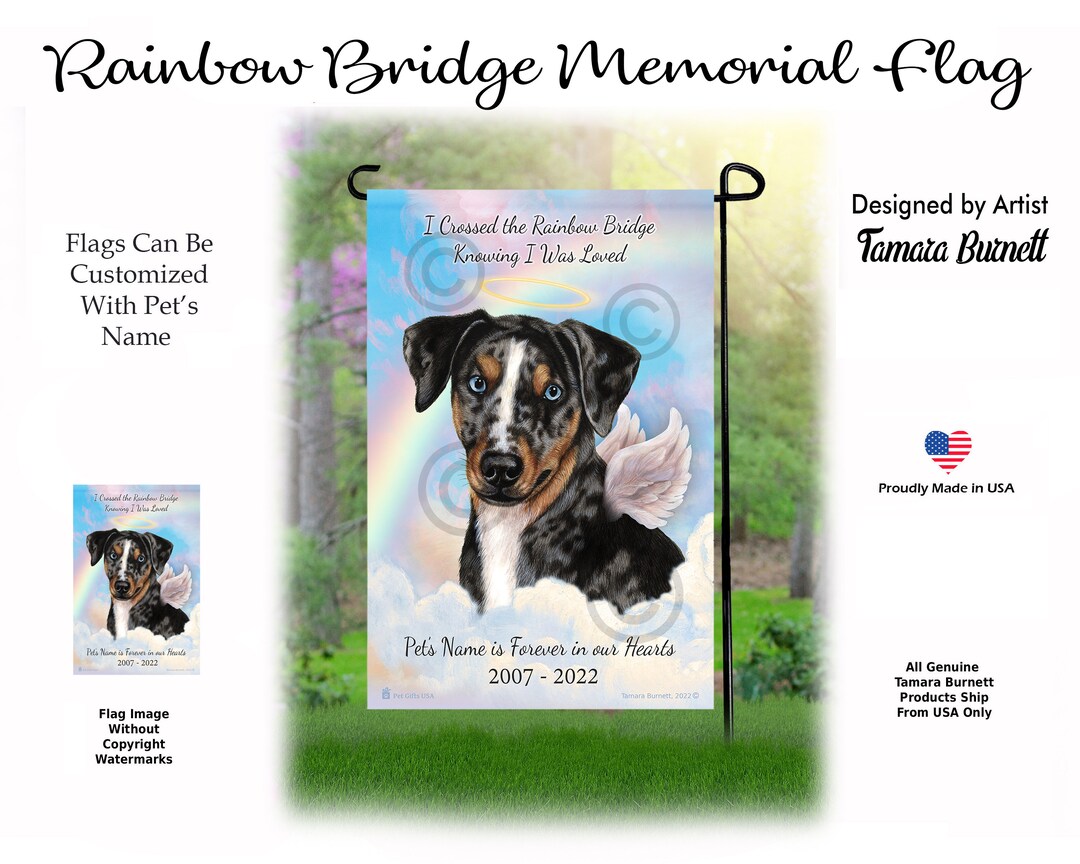 Catahoula Leopard Dog - Pet Memorial Garden Flag With Personalization ...