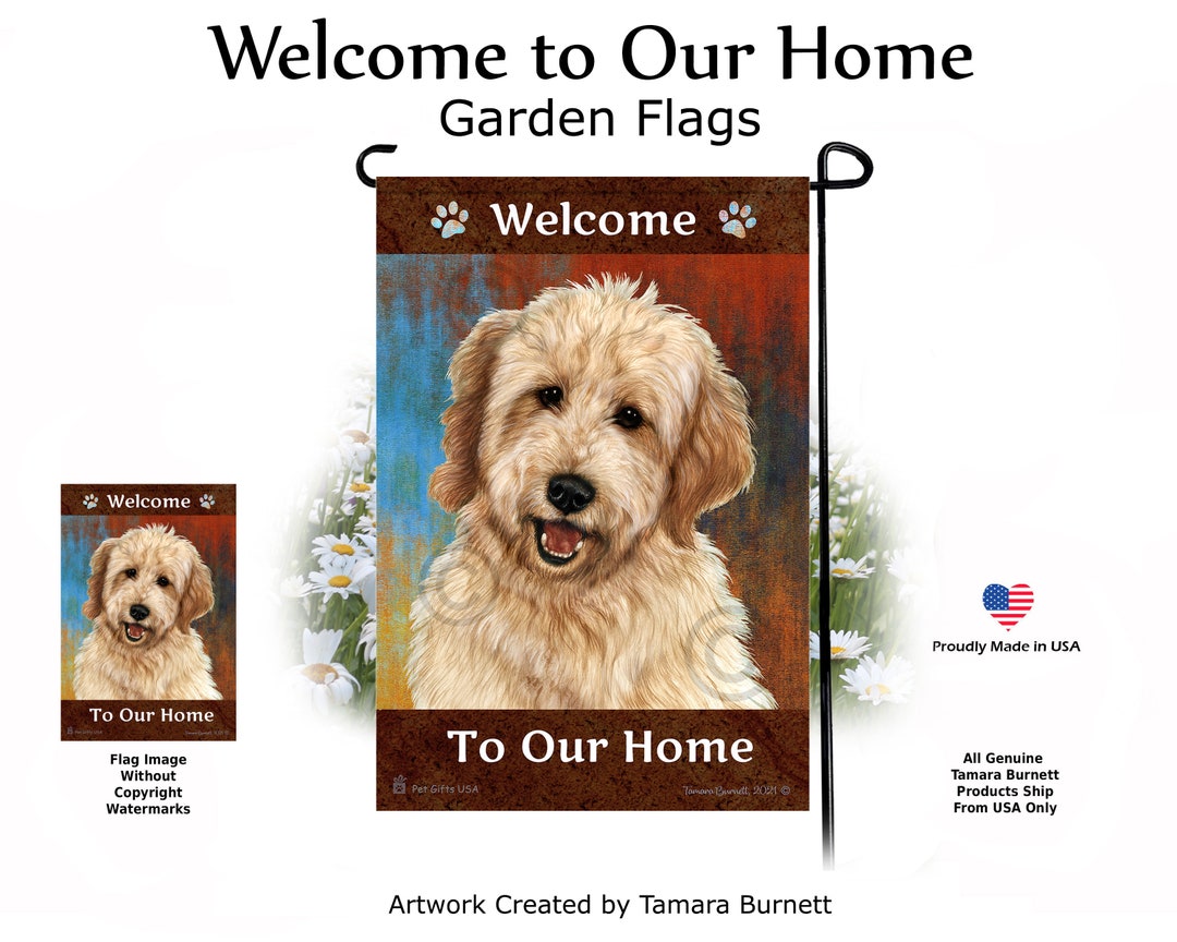 Goldendoodle - Welcome to Our Home Garden Flag - Etsy