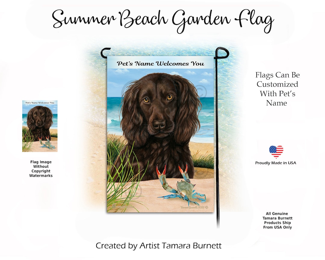 Boykin Spaniel Brown Summer Beach Scene Garden Flag - Etsy