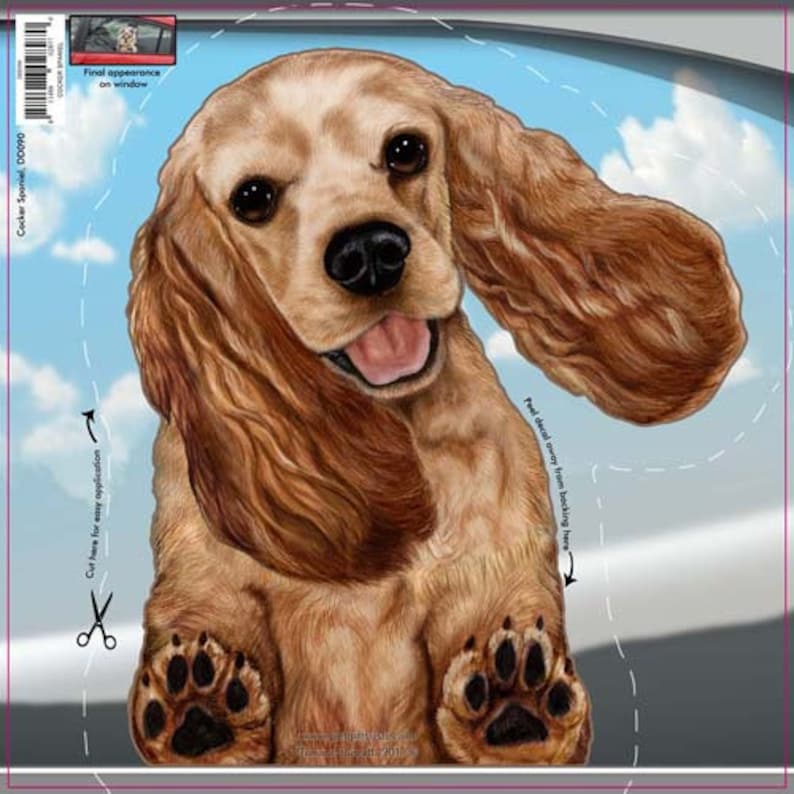 Cocker Spaniel Dogs on the Move Window Decal the Sticker - Etsy