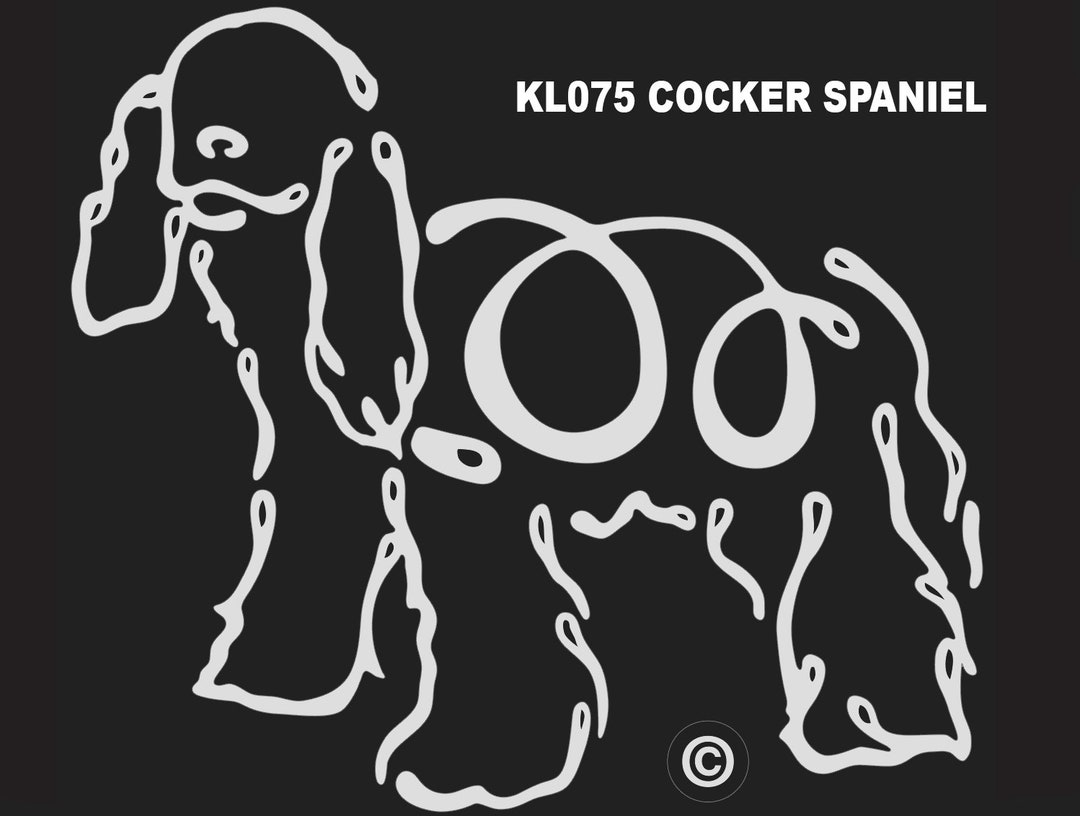 Cocker Spaniel K-line Window Tattoo - Made in USA - Etsy