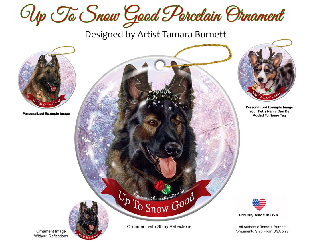 Holiday Pet Gifts German Shepherd Plush Brown Sable Reindeer Antlers ...
