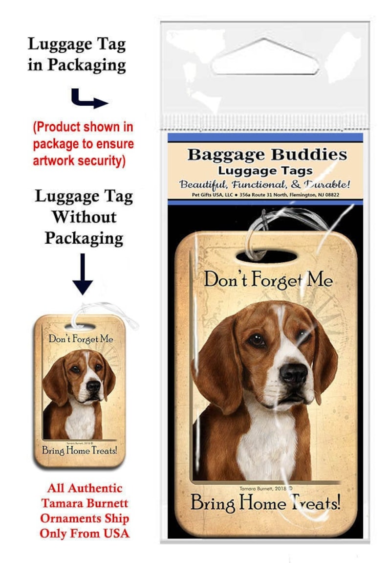 Baggage Buddies Luggage Tag Beagle - Etsy