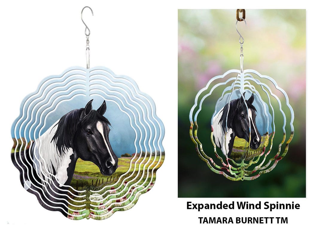 Quarter Horse Black Paint - Wind Spinner - Etsy