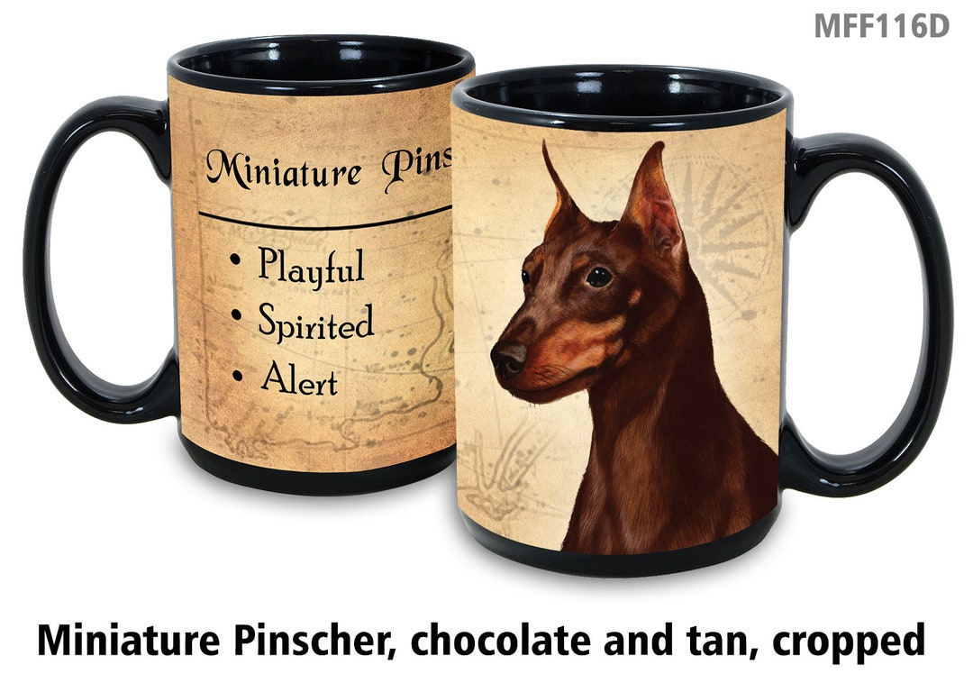 Miniature Pinscher Chocolate Cropped 15 Oz Coffee Mug - My Faithful ...