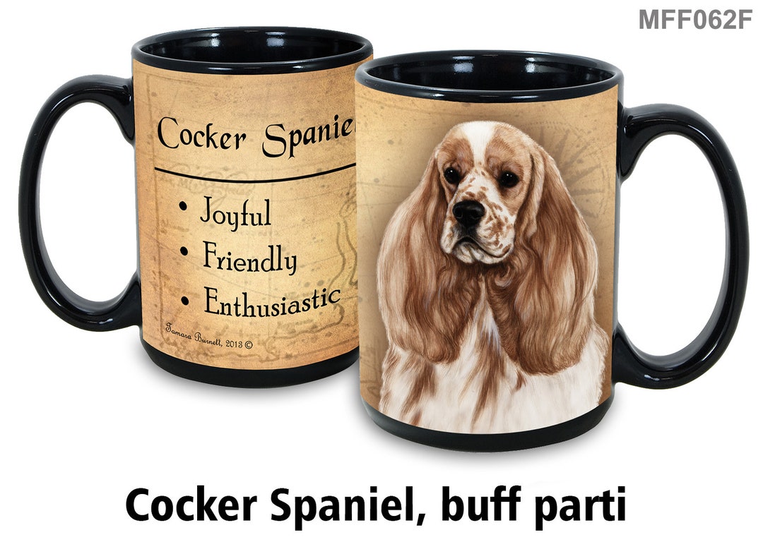 Cocker Spaniel Buff Parti 15 Oz Coffee Mug - My Faithful Friend - Etsy