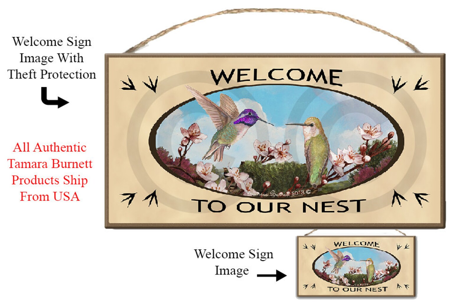 Welcome Sign - Costas Hummingbird - Etsy