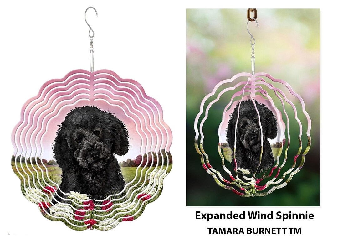 Labradoodle Black - Wind Spinner - Etsy