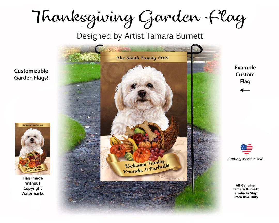 Shih-poo Thanksgiving can Personalize With Pet or Family Name Garden ...
