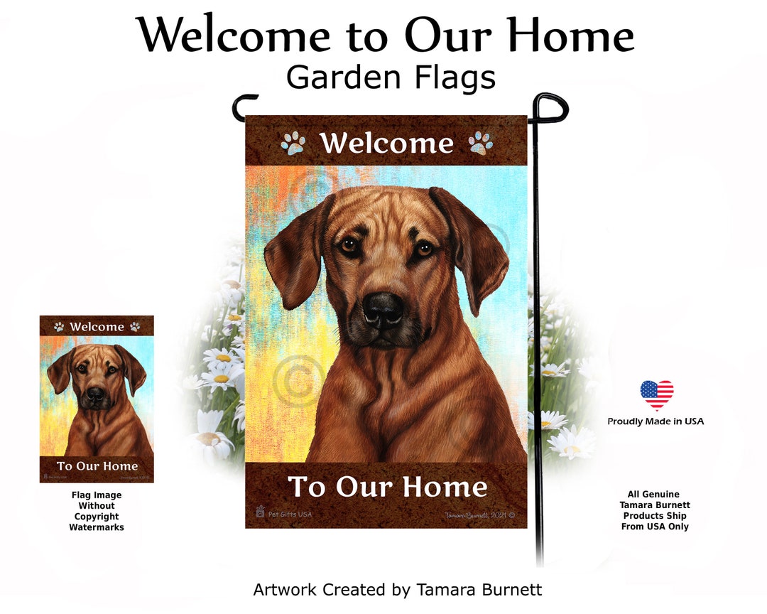 Rhodesian Ridgeback - Welcome to Our Home Garden Flag - Etsy