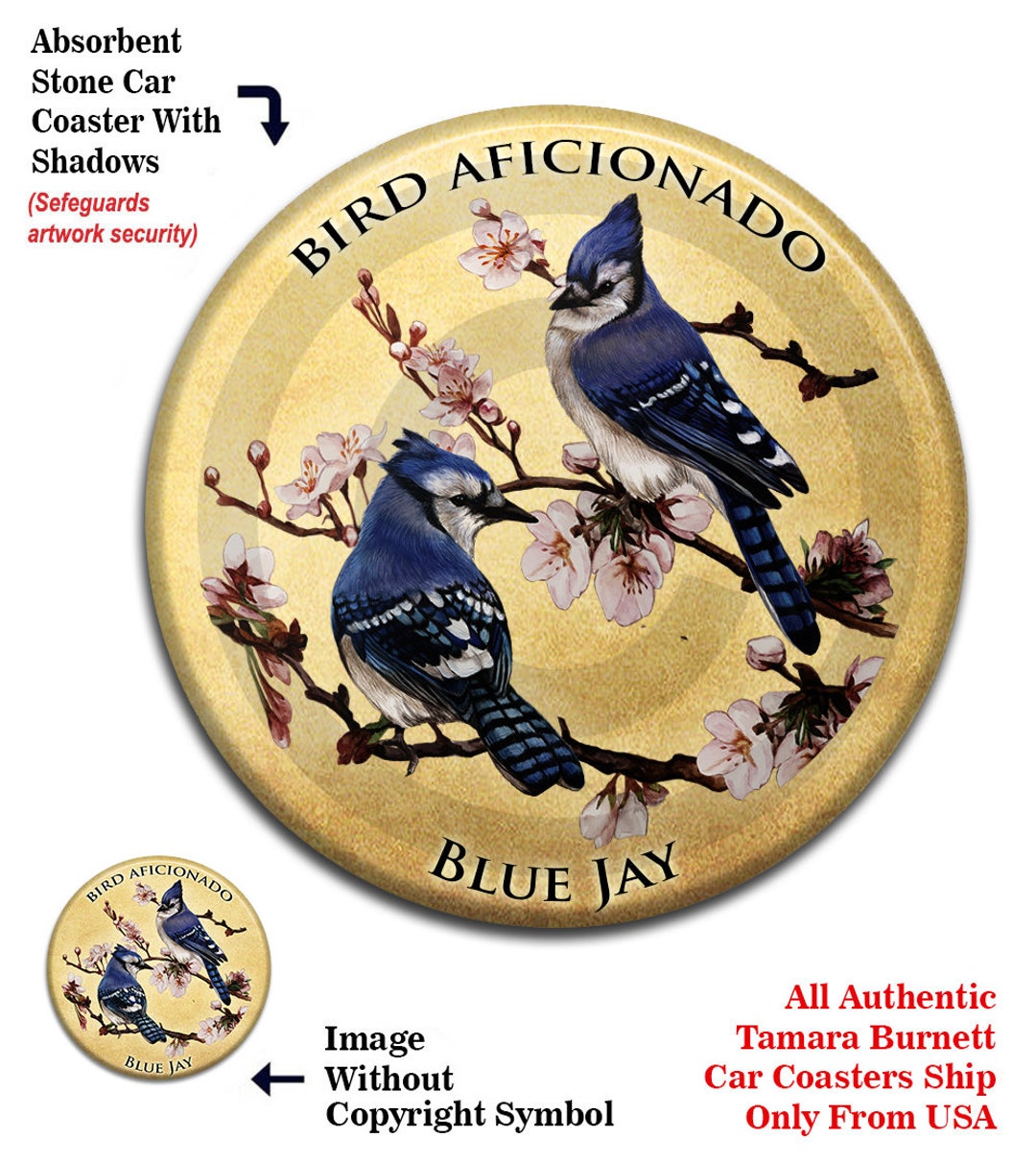Blue Jay Car Coaster - Etsy