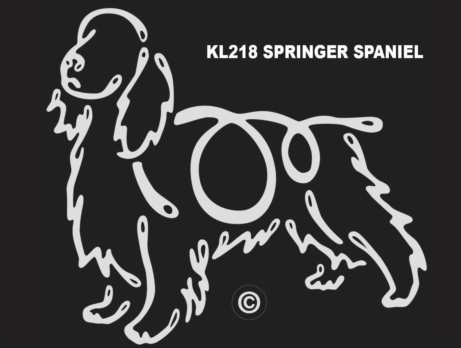 Springer Spaniel K-line Window Tattoo - Made in USA - Etsy
