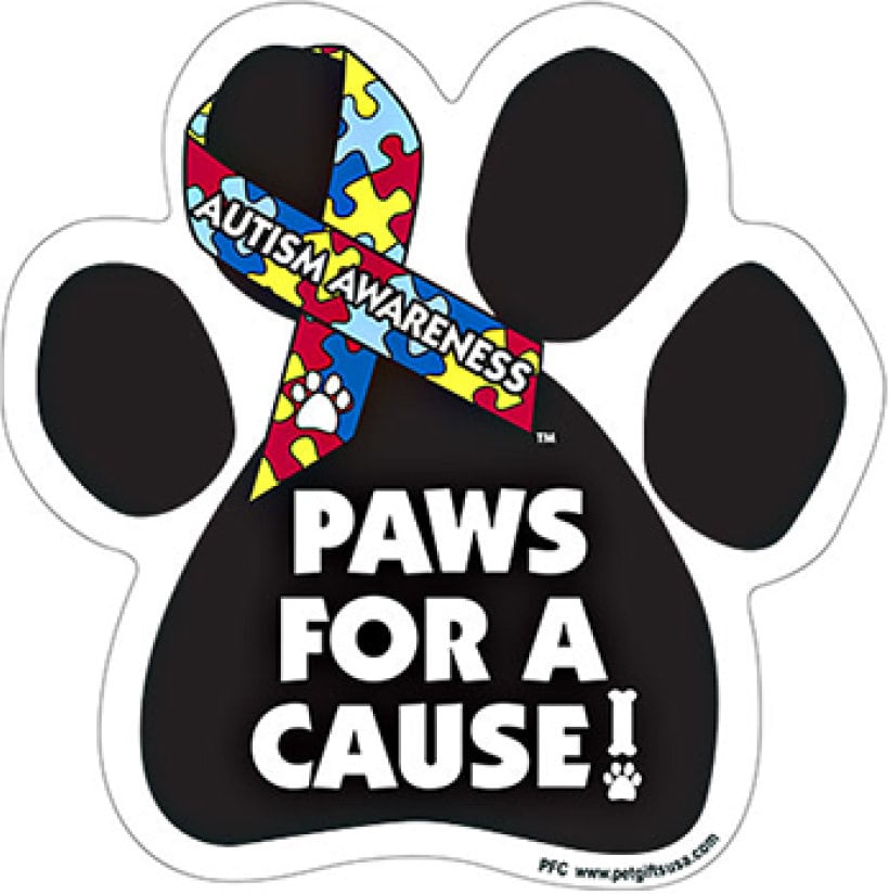 Paws for A Cause Autism Awareness Paw Shaped Magnet | Etsy