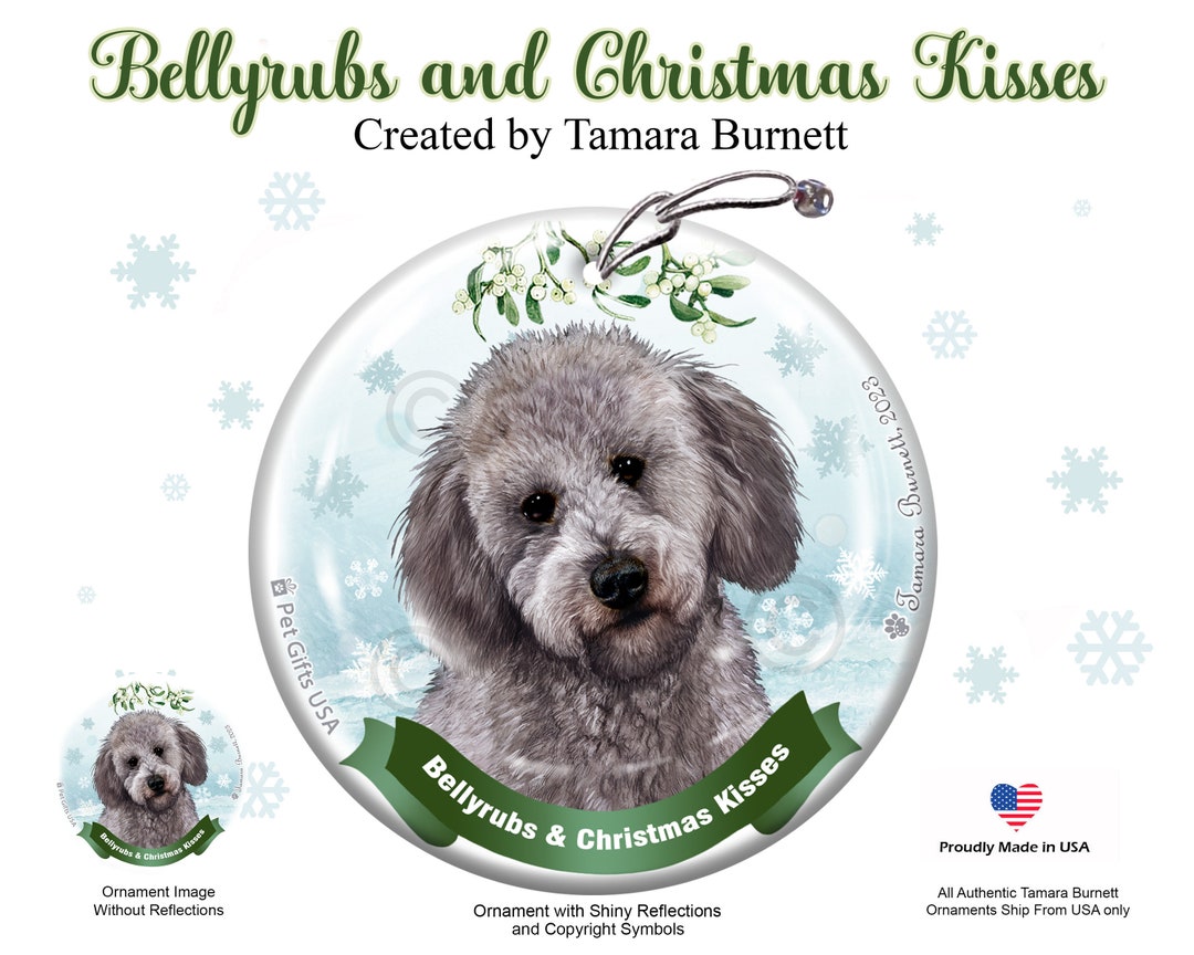 Labradoodle Grey Poodle Cut - Belly Rubs and Christmas Kisses Ornament ...