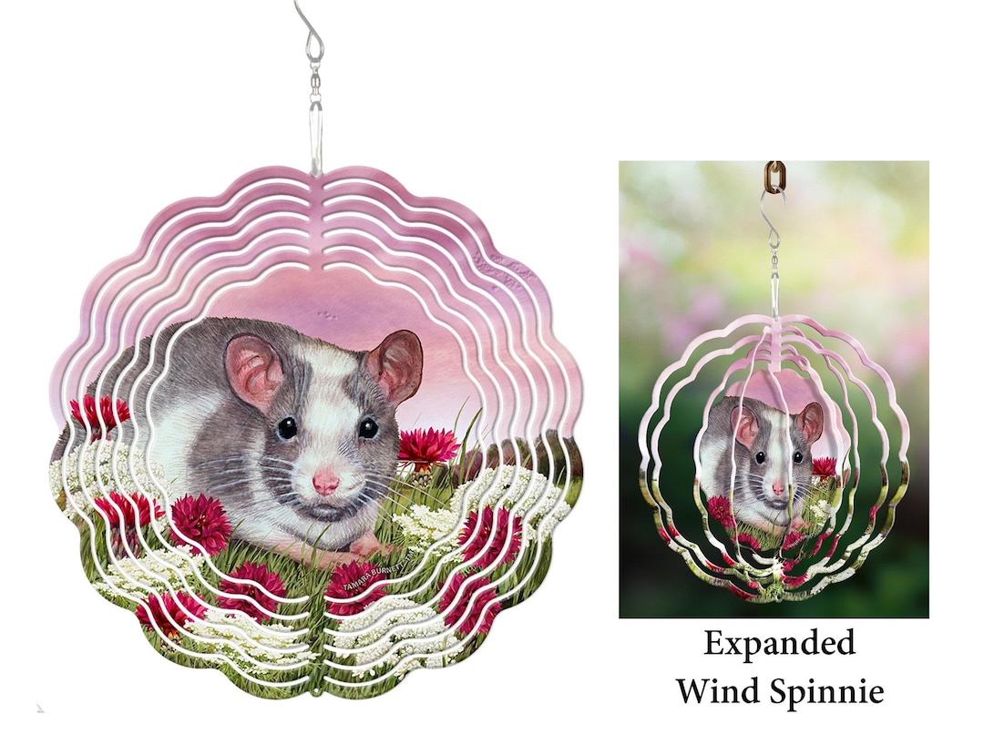 Rat (grey and White Pied) - Wind Spinner - Etsy