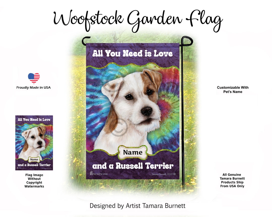 Wire Haired Jack Russell Garden Flag – Customizable Pet Name - Etsy
