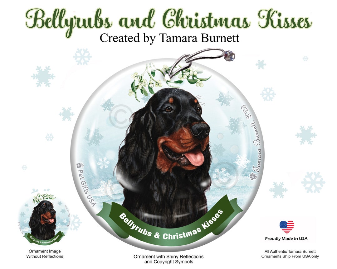 Gordon Setter - Bellyrubs and Christmas Kisses Ornament - Etsy