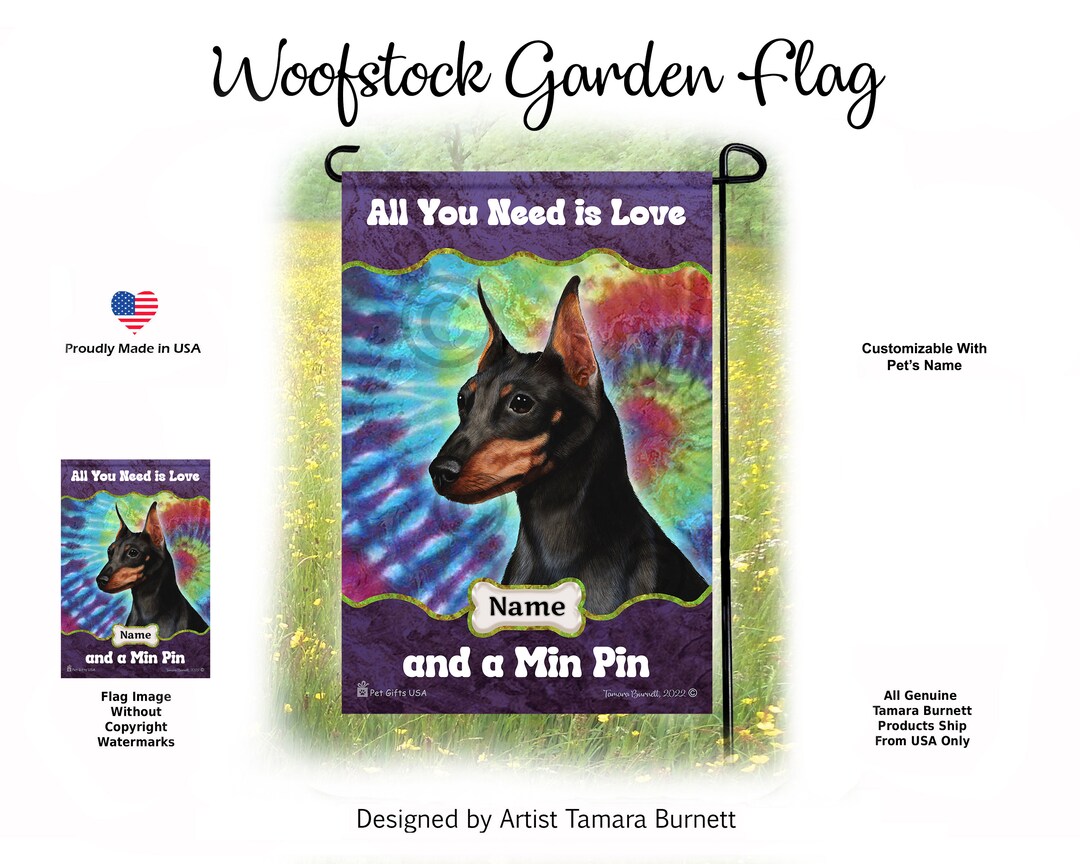 All You Need is Love and a Min Pin Black & Tan Cropped - Woofstock ...