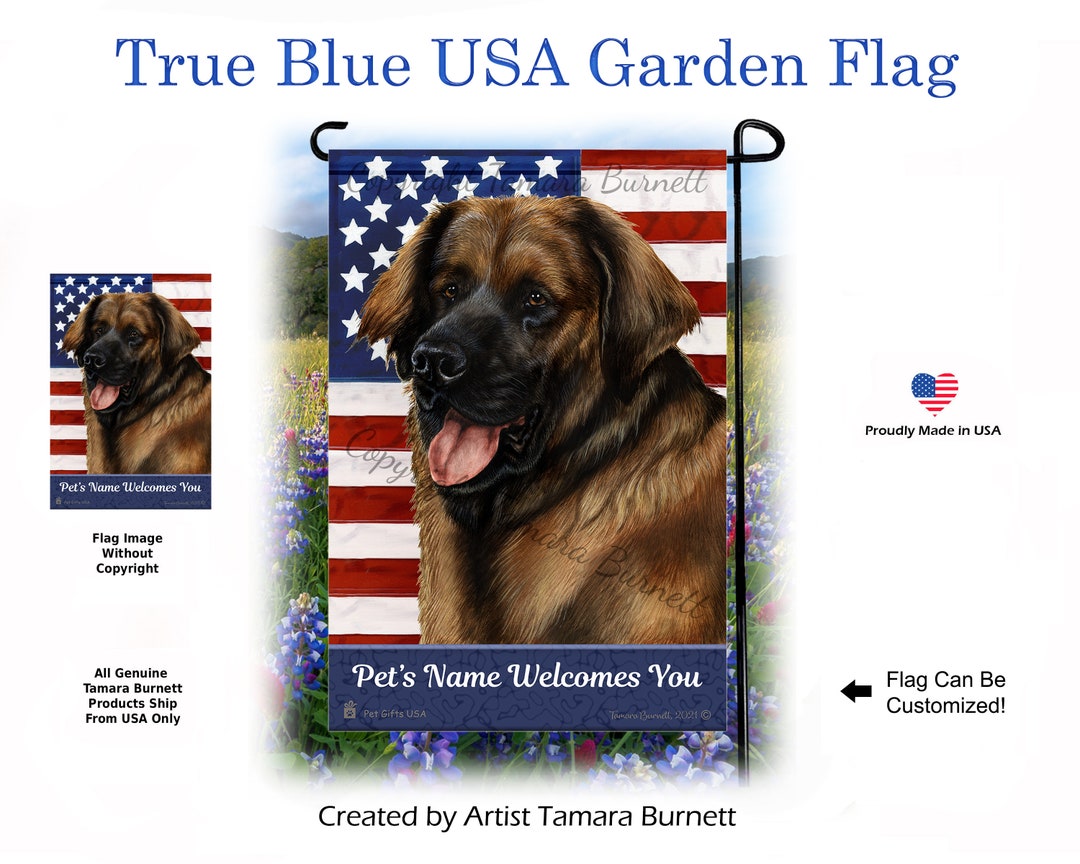 Leonberger - True Blue Patriotic Garden Flag - Etsy