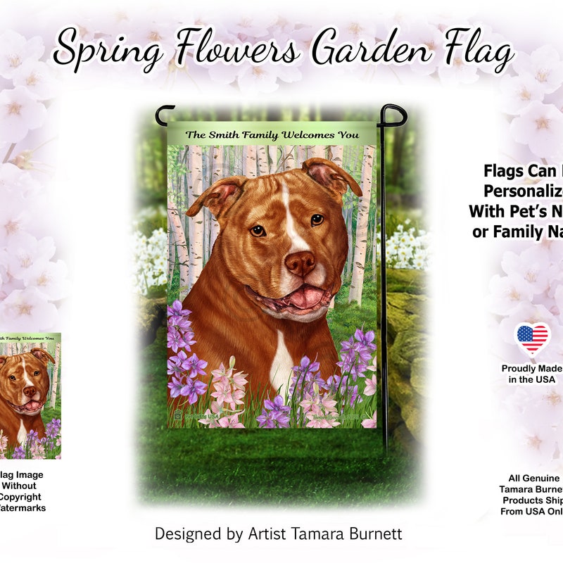 Pit Bull Garden Flag - Etsy