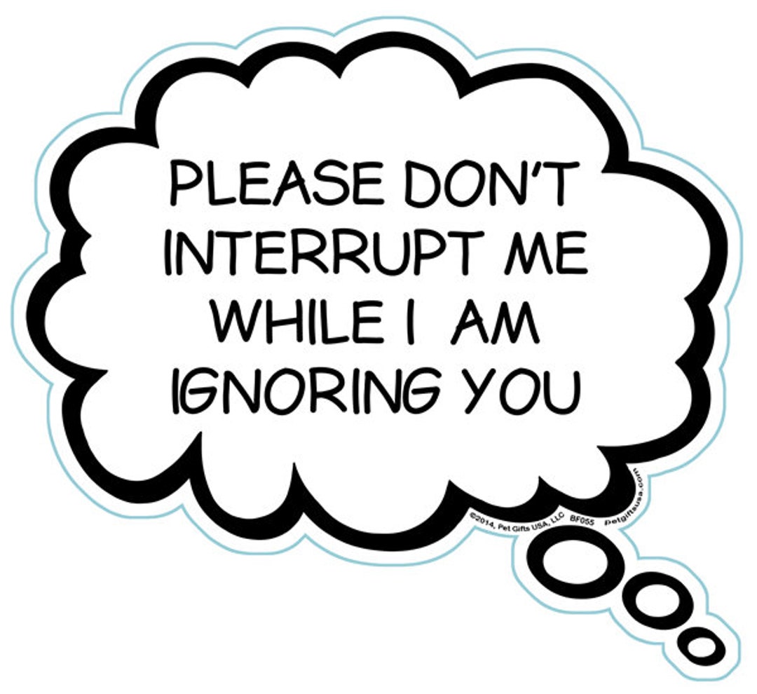 Please Don't Interrupt Me While I Am Ignoring You Magnet- Made in USA ...