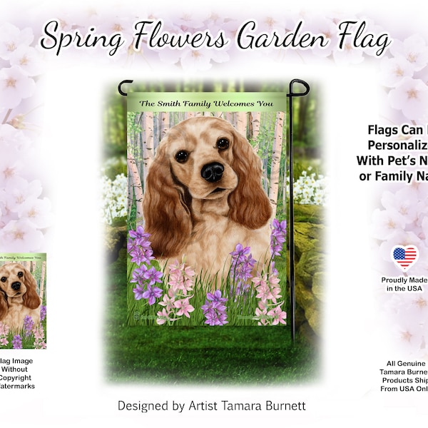 Cocker Spaniel Garden Flag - Etsy