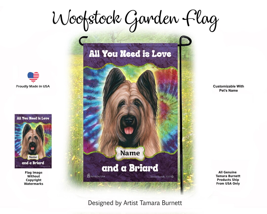 All You Need is Love and a Briard Fawn Cropped Ears - Woofstock Garden ...