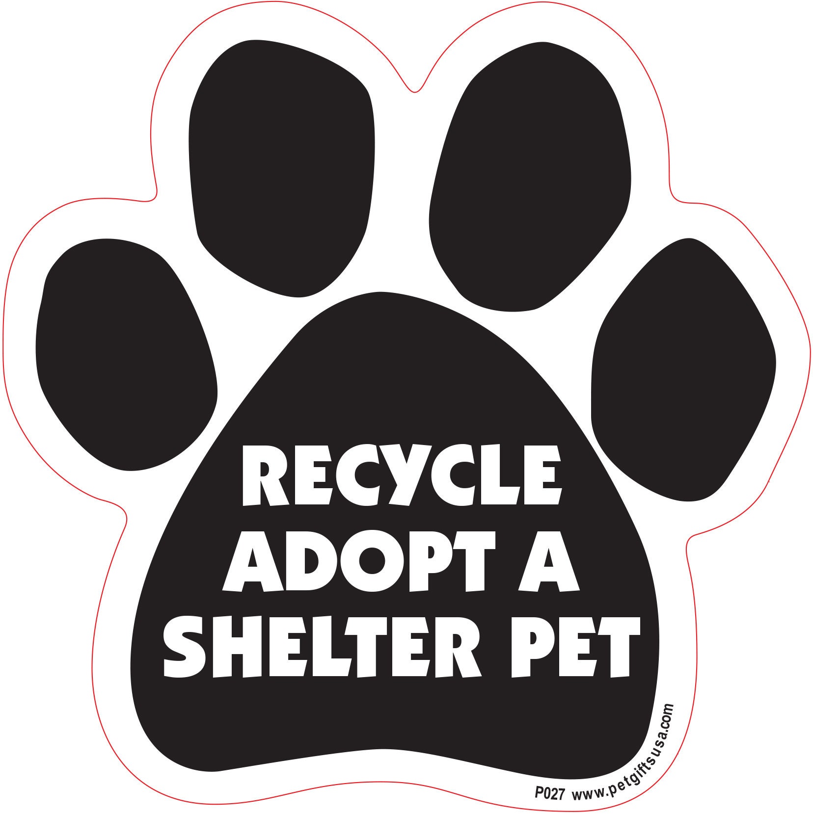 Recycle Adopt a Shelter Pet Paw Shaped Car Magnet Packaged - Etsy