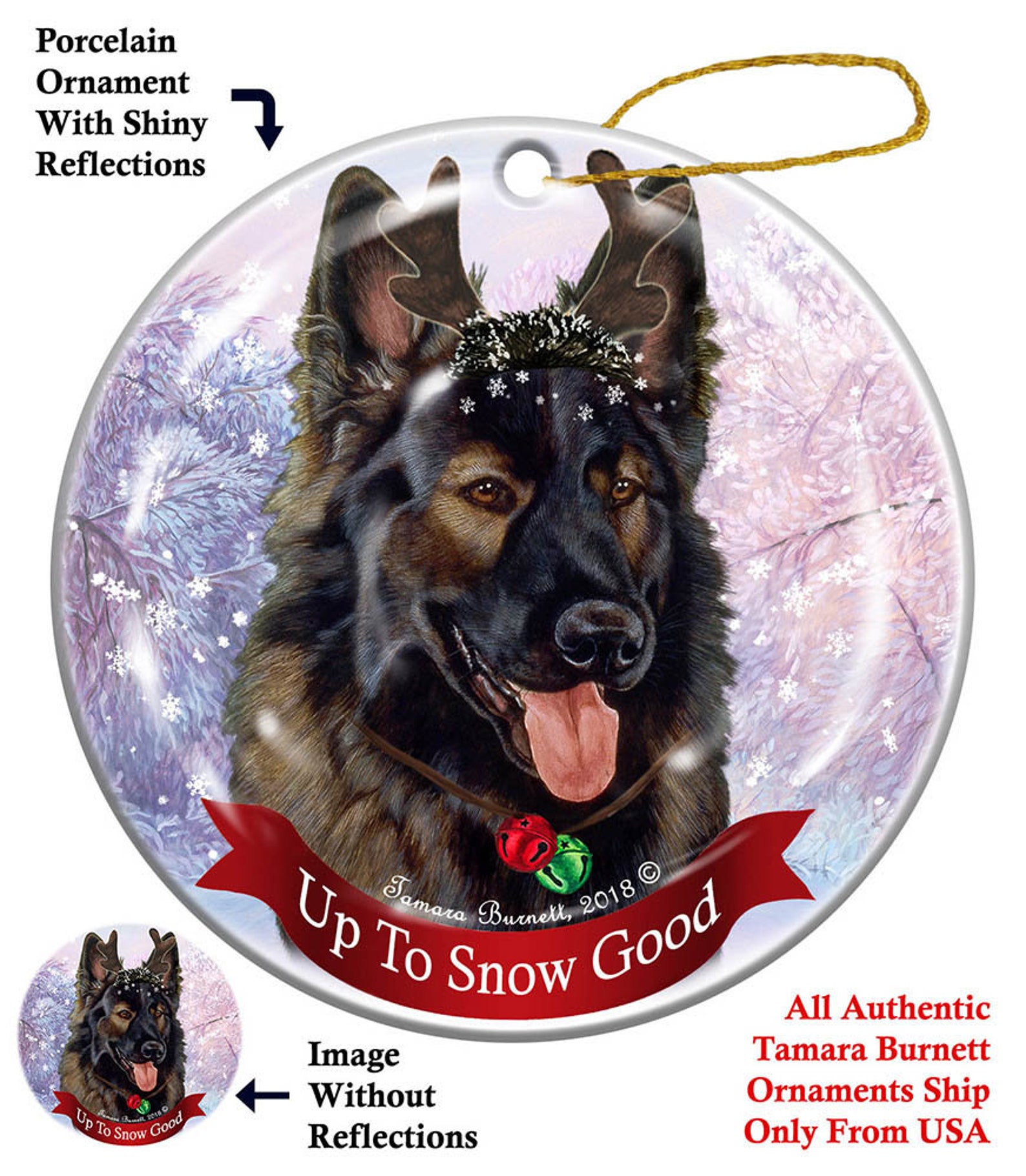 Holiday Pet Gifts German Shepherd Plush Brown Sable Reindeer | Etsy