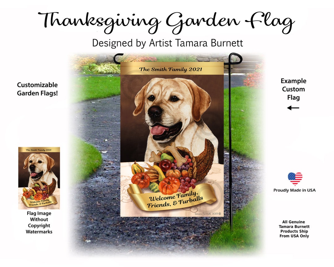 Labrador Yellow English Thanksgiving ( Can Personalize With Pet or ...