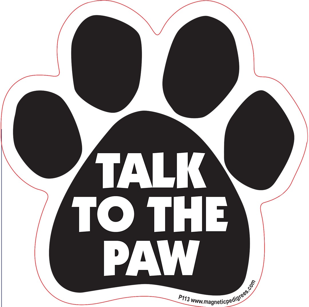 Talk to the Paw Paw Shaped Car Magnet - Packaged by Persons With ...