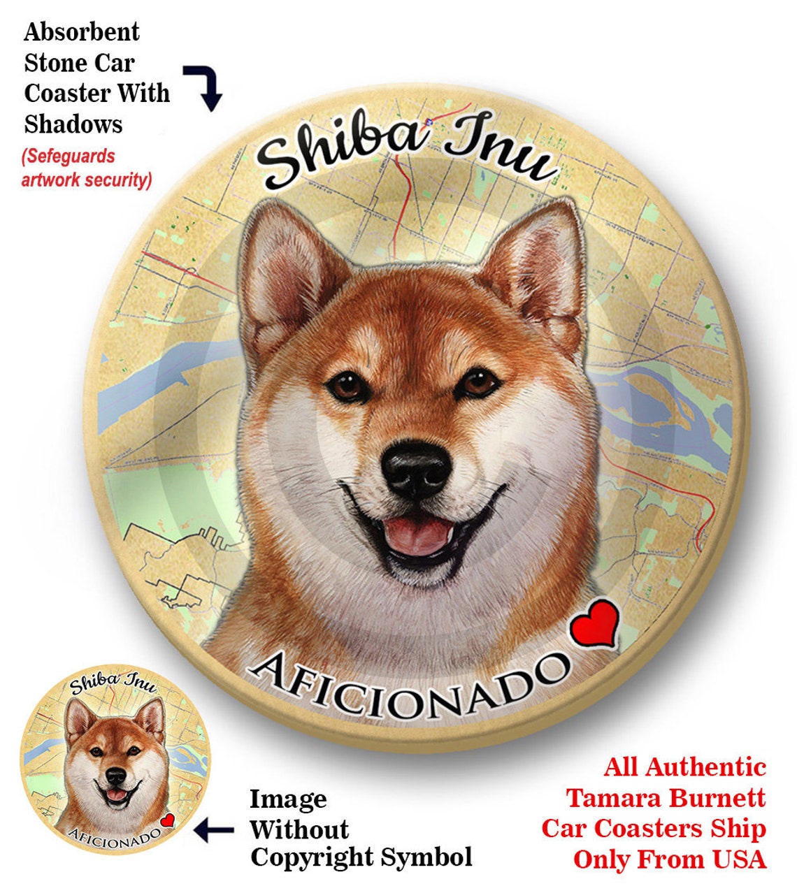 Pack of Two Shiba Inu Pet Gifts Coaster Buddies Dogs and - Etsy