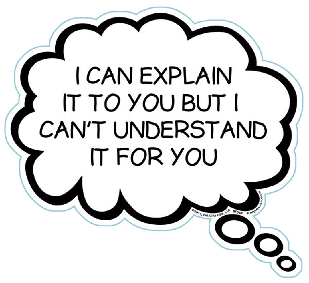 I Can Explain It to You but I Can't Understand It for You Magnet- Made ...