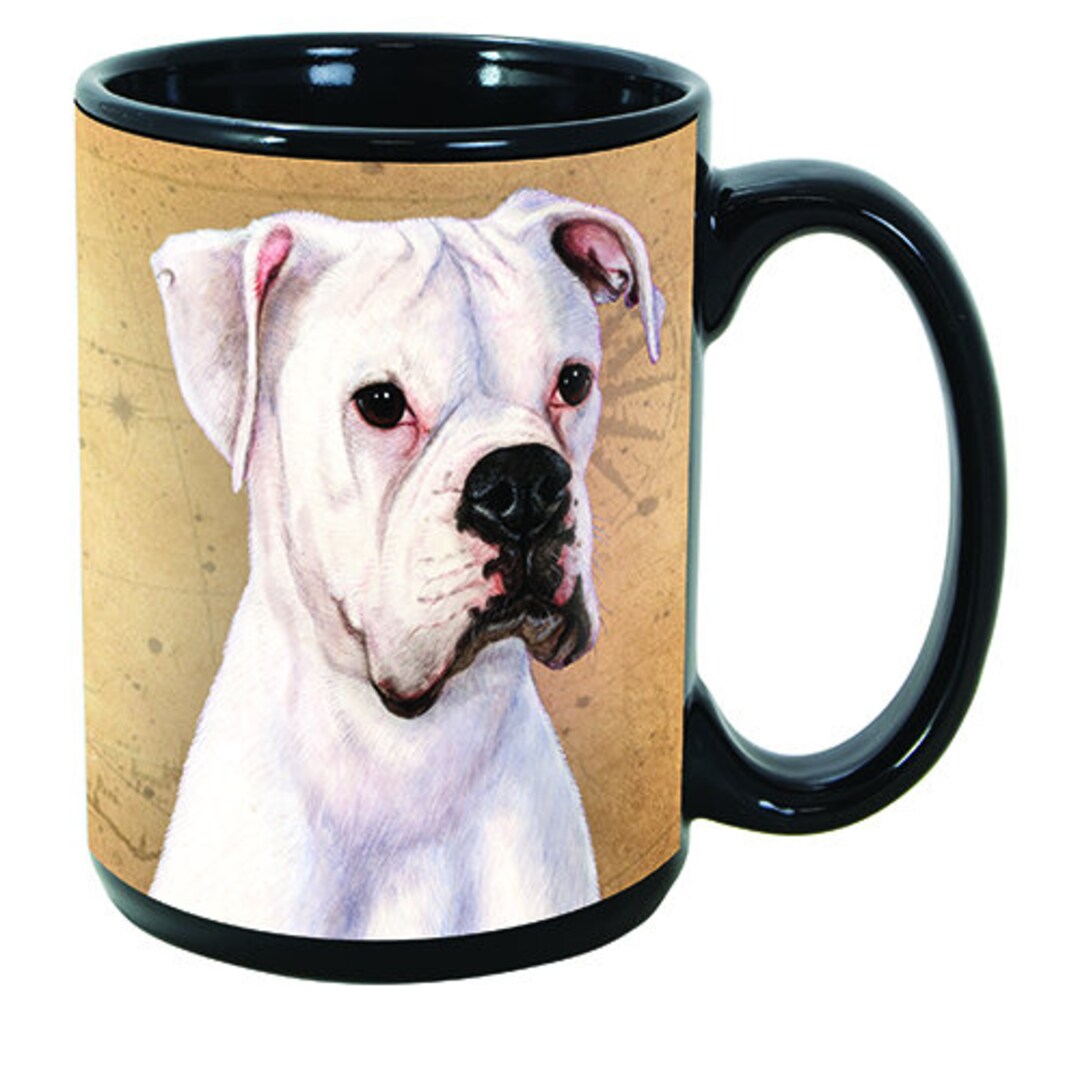 Boxer (white Uncropped) 15 Oz Coffee Mug - My Faithful Friend - Etsy