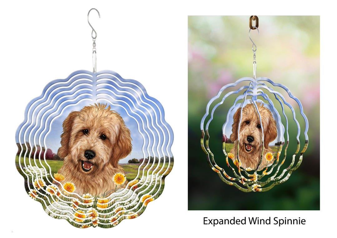 Goldendoodle (apricot) - Wind Spinner - Etsy