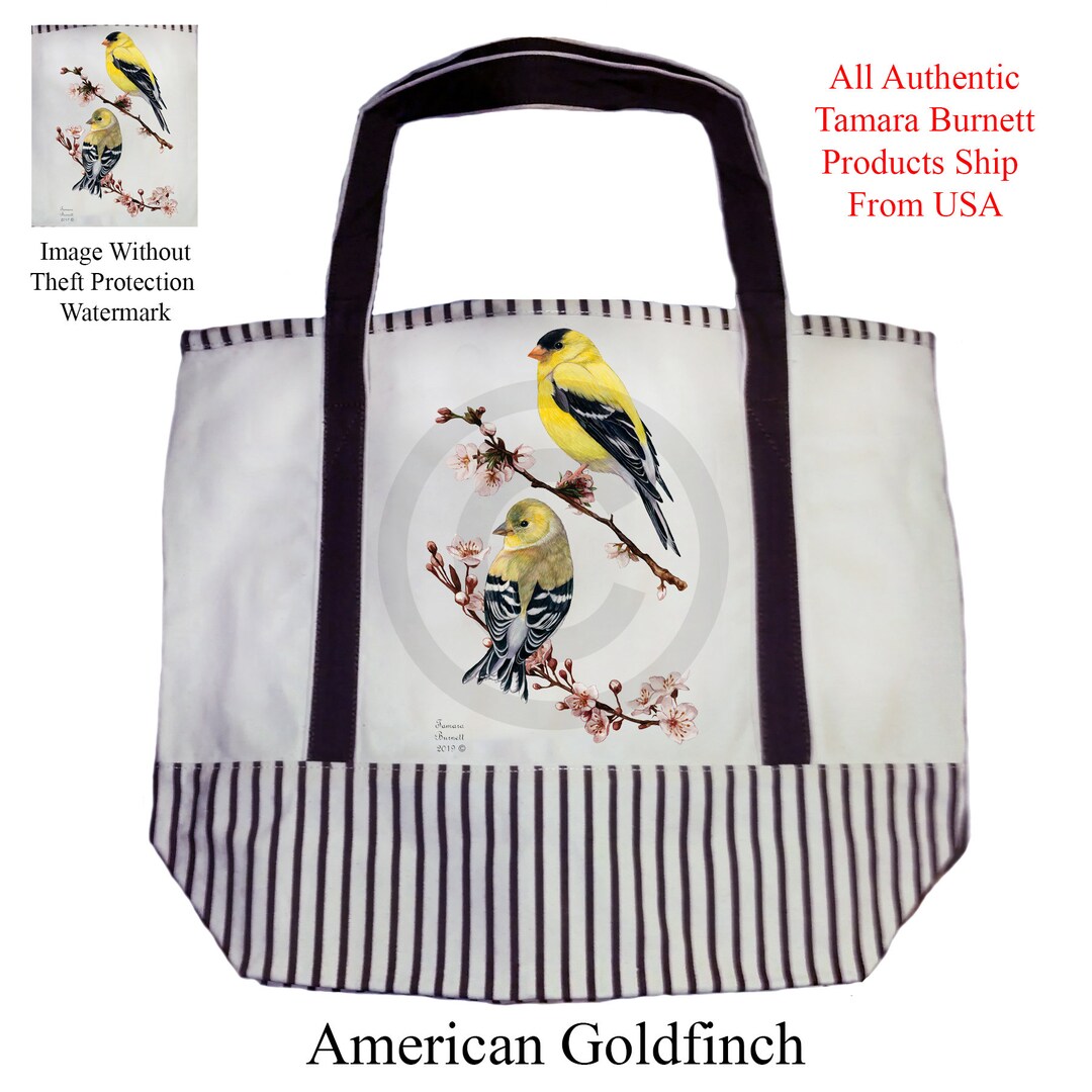 American Goldfinch Canvas Tote Bag - Made in USA by Pegasuspets - Etsy