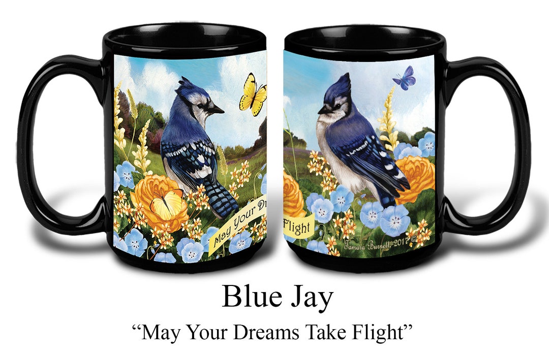 Bird Mugs Garden Party Blue Jay - Etsy