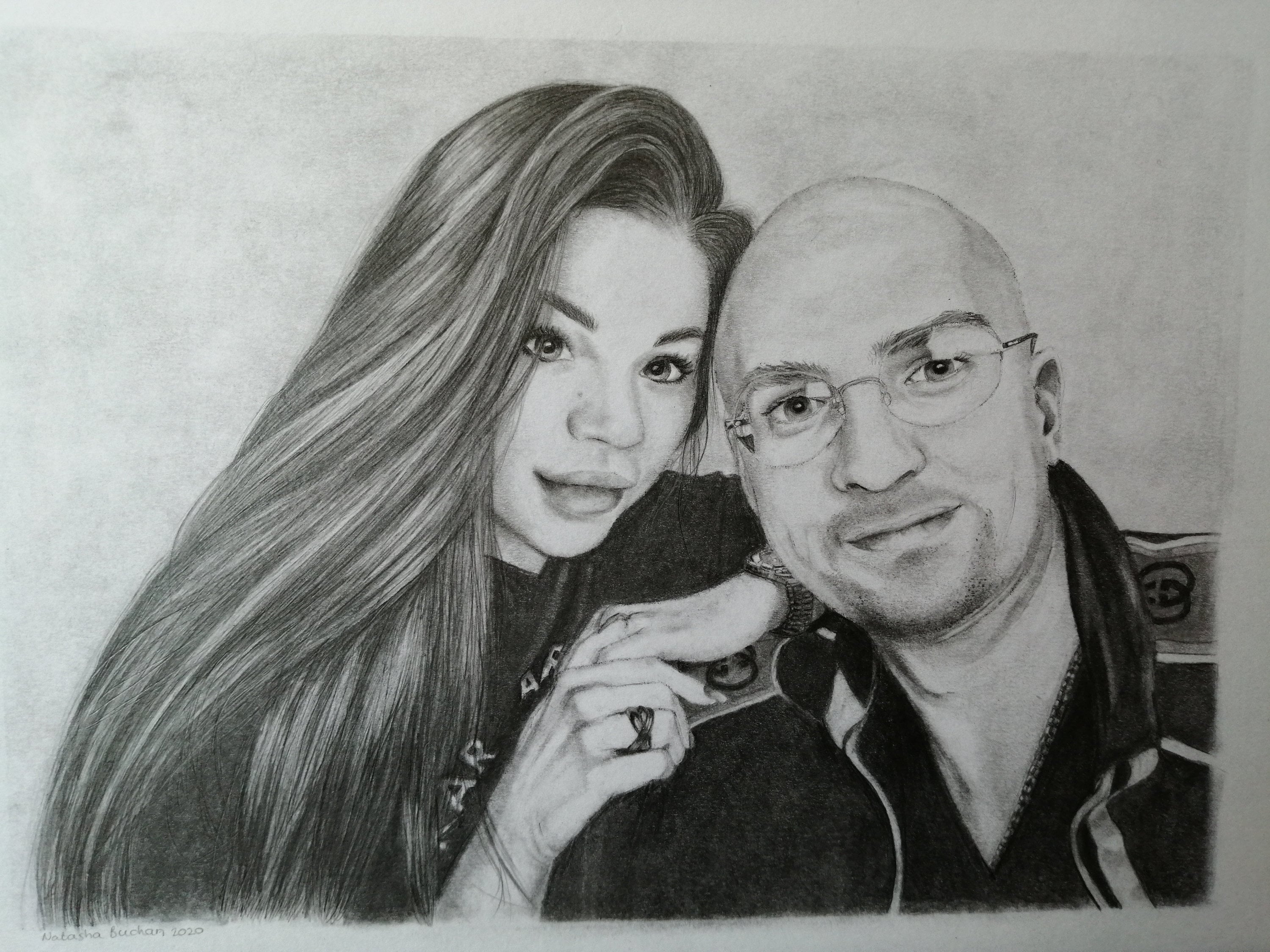 Original Bespoke Portrait Drawing of You or Loved Ones. - Etsy