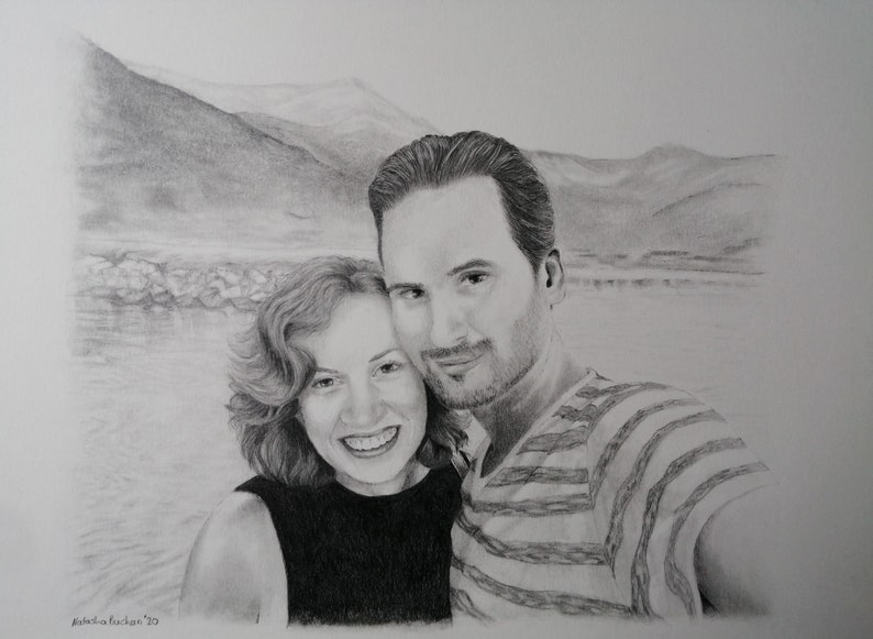 Original Bespoke Portrait Drawing of You or Loved Ones. - Etsy
