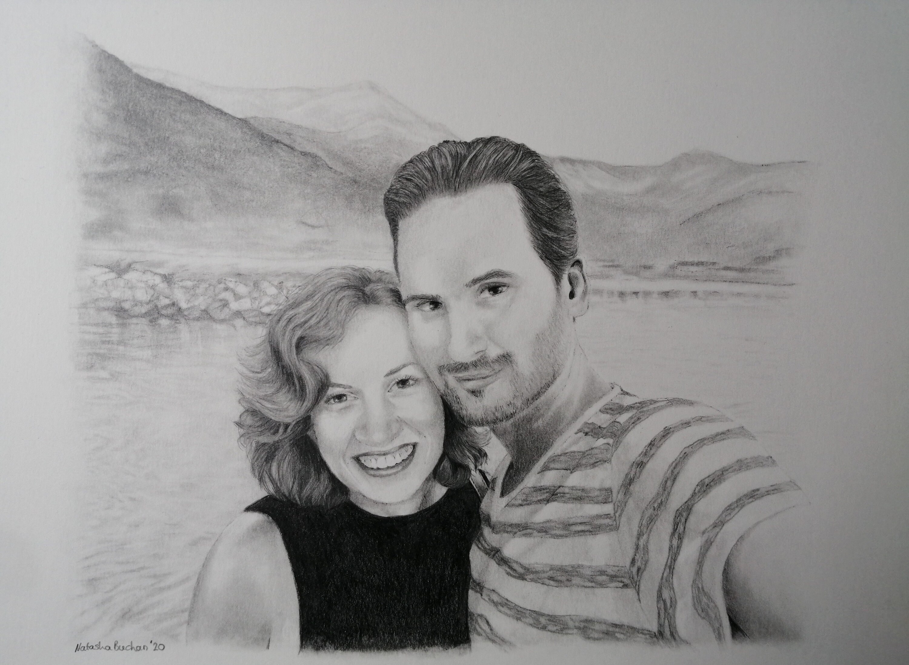 Original Bespoke Portrait Drawing of You or Loved Ones. - Etsy