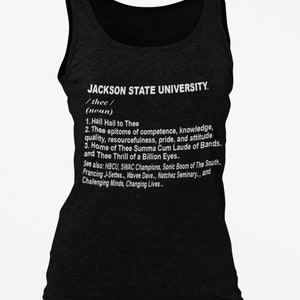 Jackson State University Tigers Thee Definition Tank - Etsy