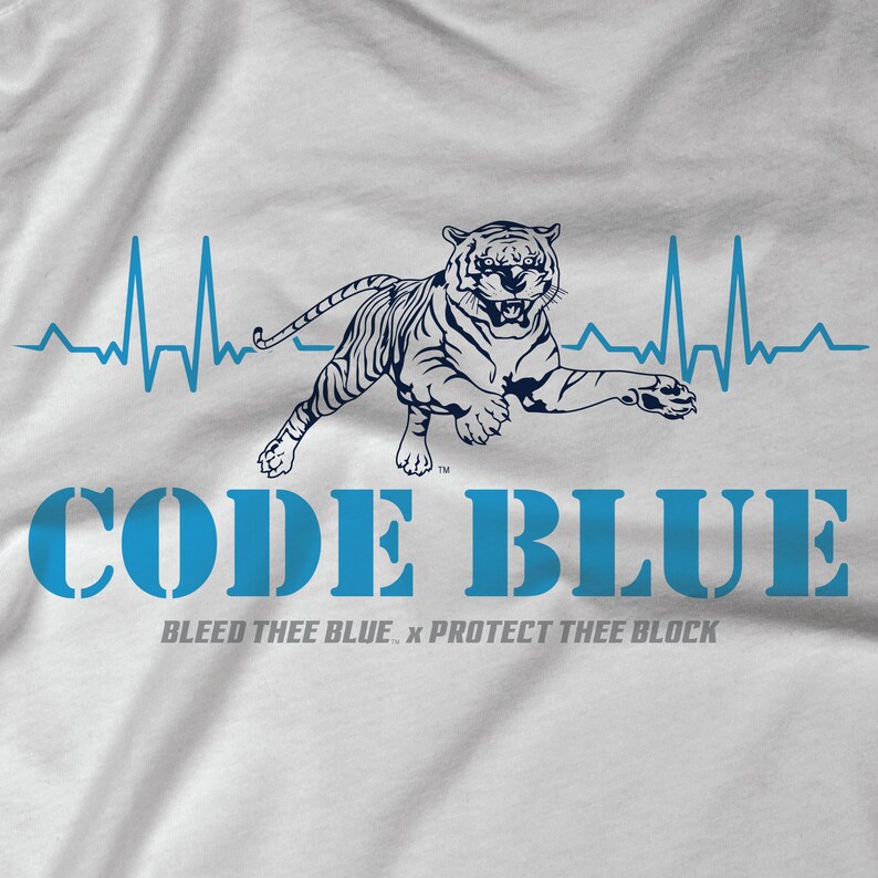 Jackson State University Tigers Code Blue V-neck T-shirt JSU - Etsy
