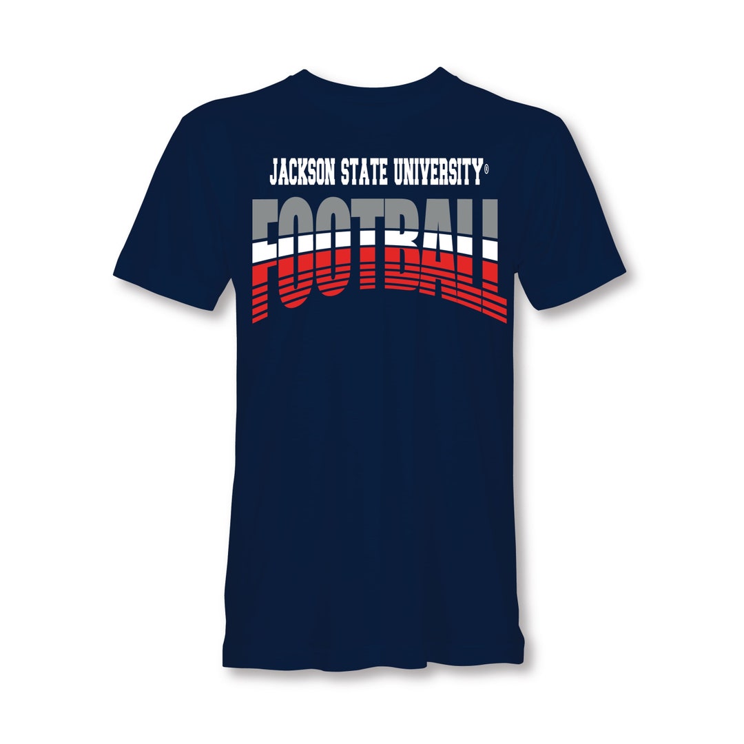 Jackson State University Tigers Tri Color Football Short Sleeve T-shirt ...